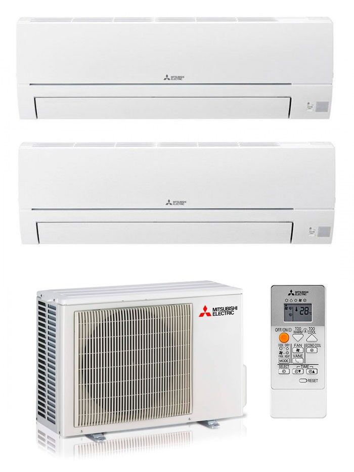 Mitsubishi Duo-Split Wand Airco 9000+9000 - Air 24.be